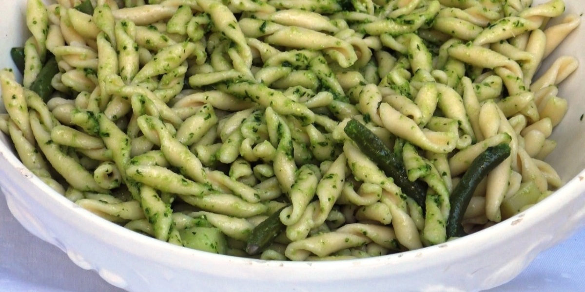 Strozzapreti with Pesto